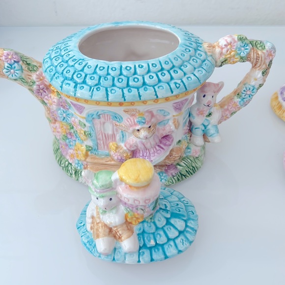 mercuries | Toys | Vintage Mercuries Easter Bunny Rabbit Tea Set Child ...